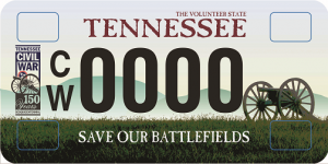 Tennessee unveils Civil War 150th anniversary License Plate - TN Arts ...